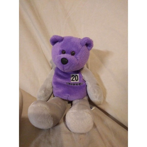 Toys | Sacramento Kings Jon Barry 2 Beanie Bear Purple Nba Plush | Poshmark